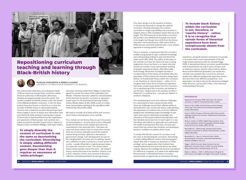 Magazine creation for BERA Research Intelligence magazine