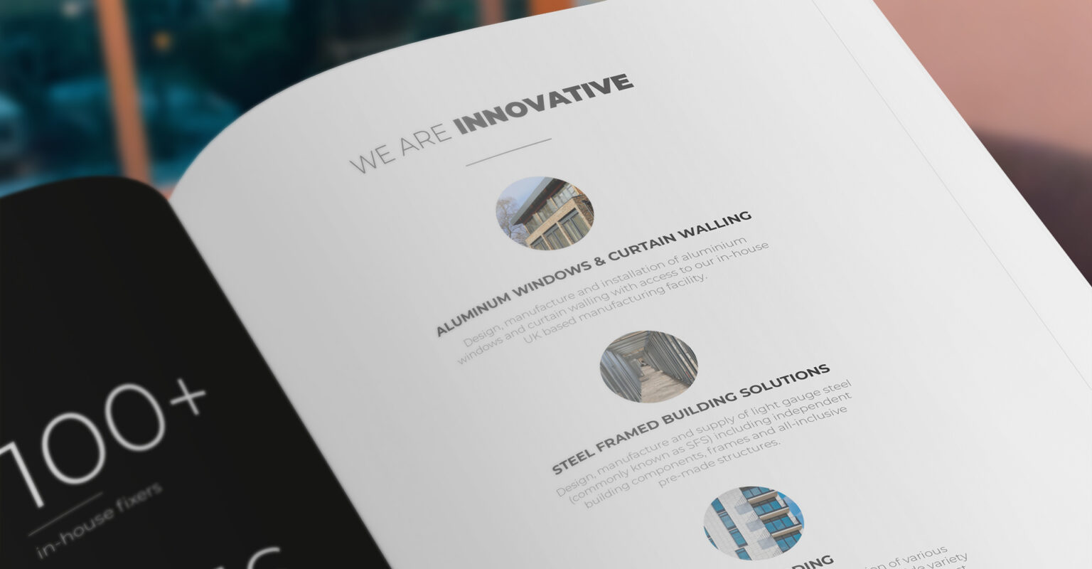 Manufacturing brochure design for Bulgroup Limited