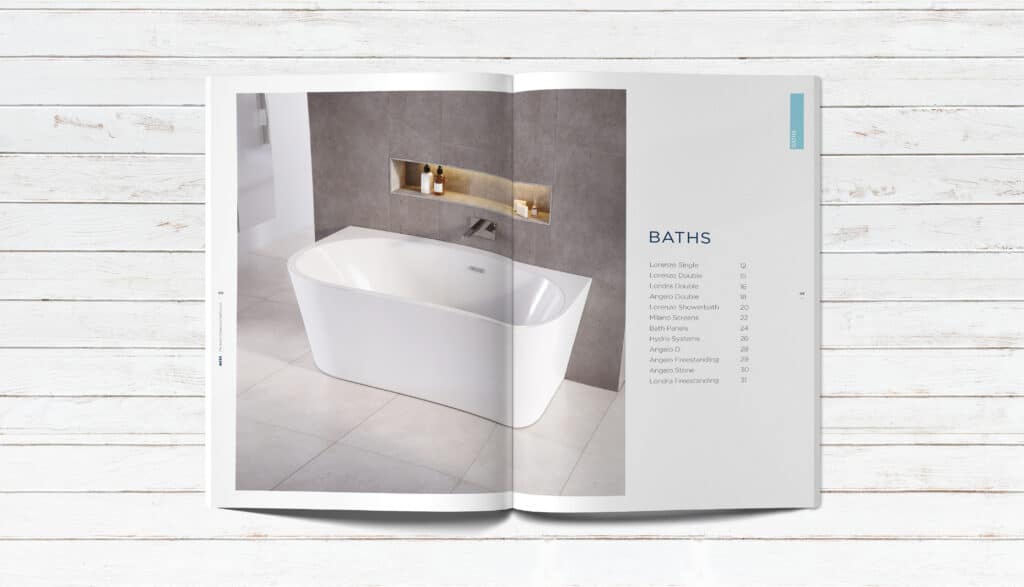 Bathroom catalogue design | Toast Design | Branding and design agency