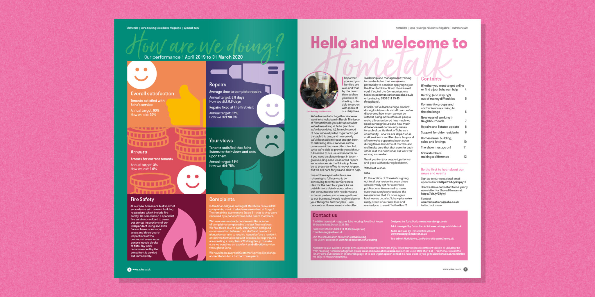 Community magazine design for a housing association - Toast Design
