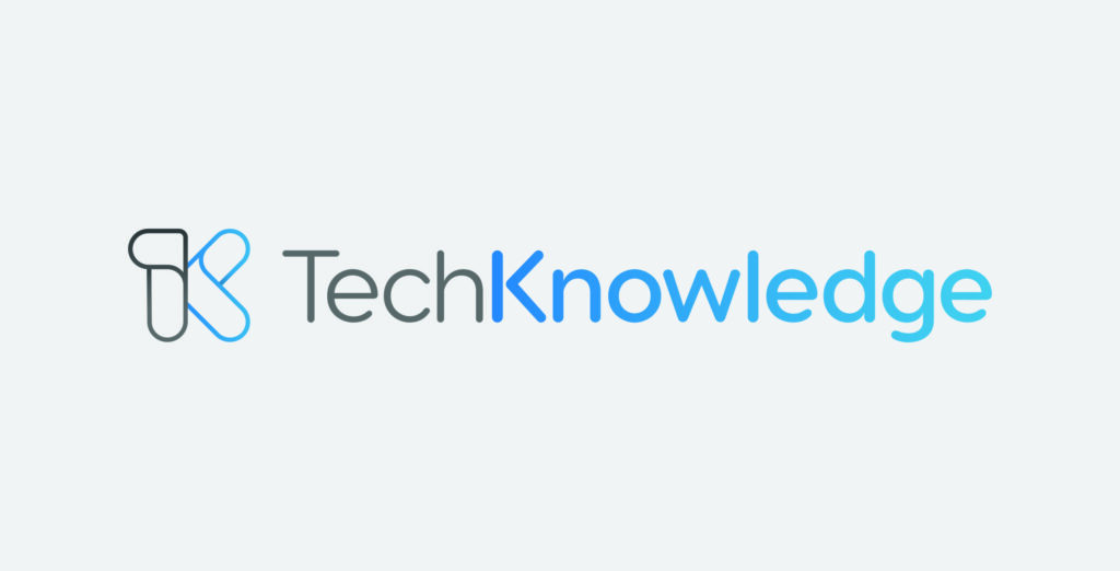 Techknowledge logo design for IT and marketing blog.
