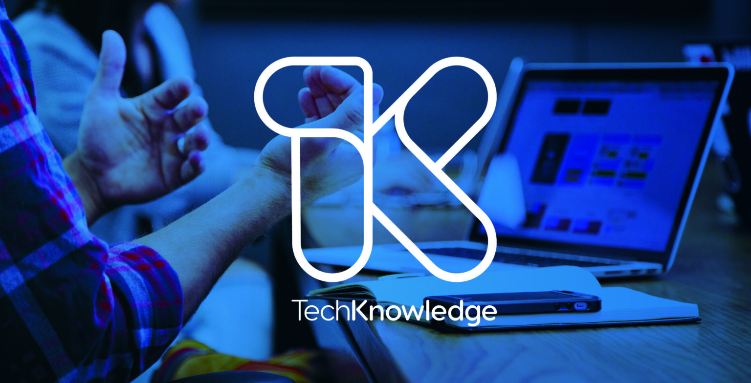 Techknowledge logo design for IT and marketing blog.