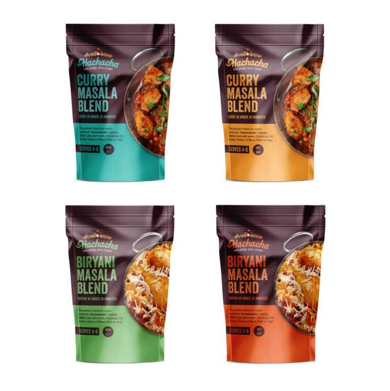 Curry Branding and Packaging for Hachacha, created by Toast