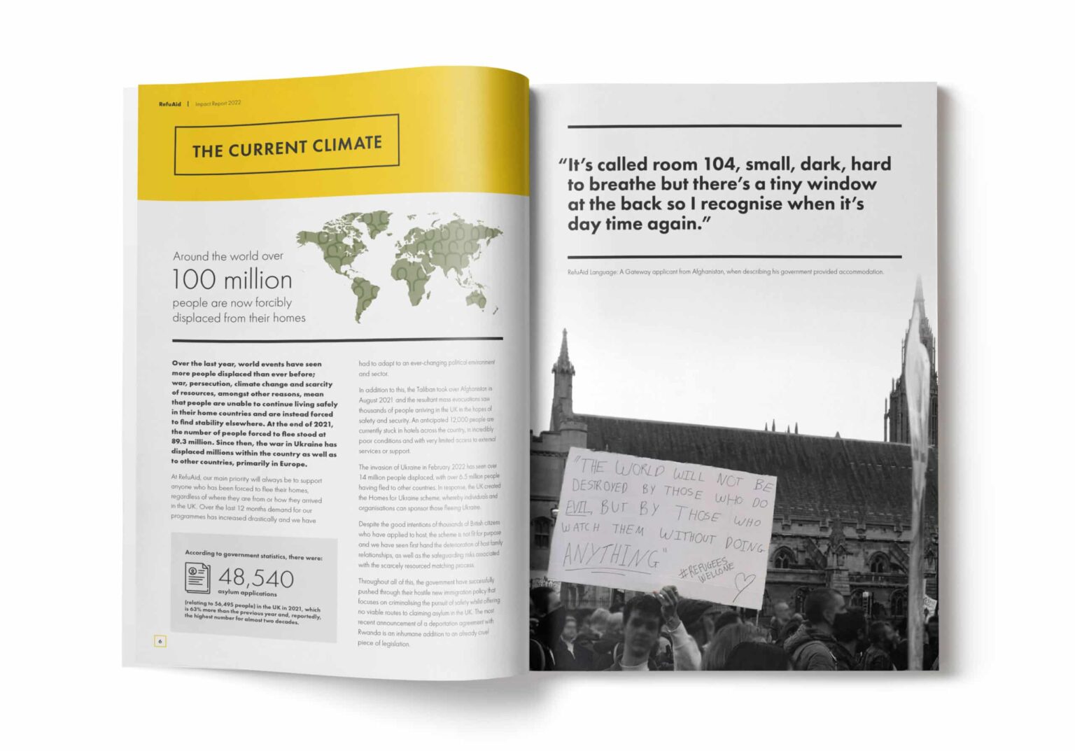 RefuAid Impact Report Design and Artwork by Toast Design