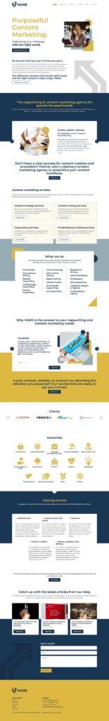 Small bespoke WordPress design and build for Content Creators